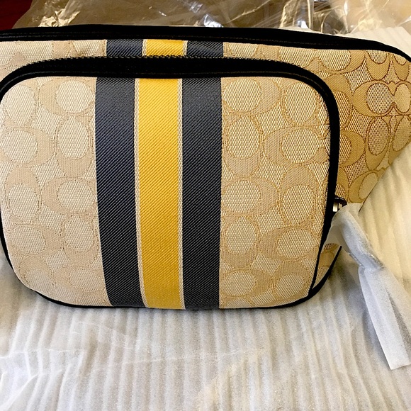 Coach | Bags | Coach Mens Thompson Belt Bag In Signature Jacquard With ...